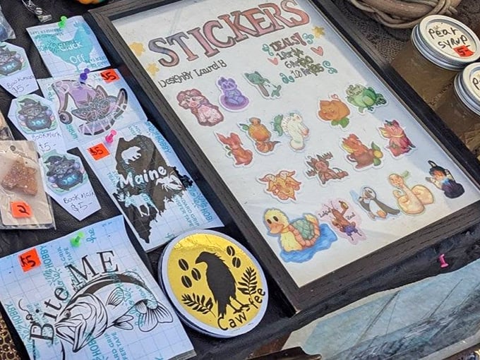 Sticker heaven for grown-ups who never quite outgrew the joy of decorating everything. Maine pride on full display.