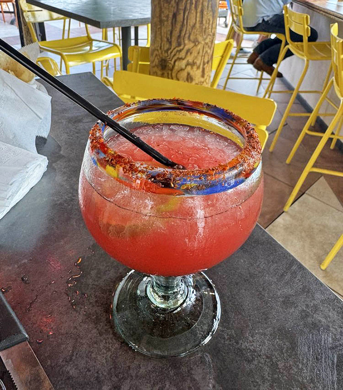 Not just a margarita&mdash;a vacation in a glass. That salt-sugar rim is the beachy equivalent of putting your toes in the sand.
