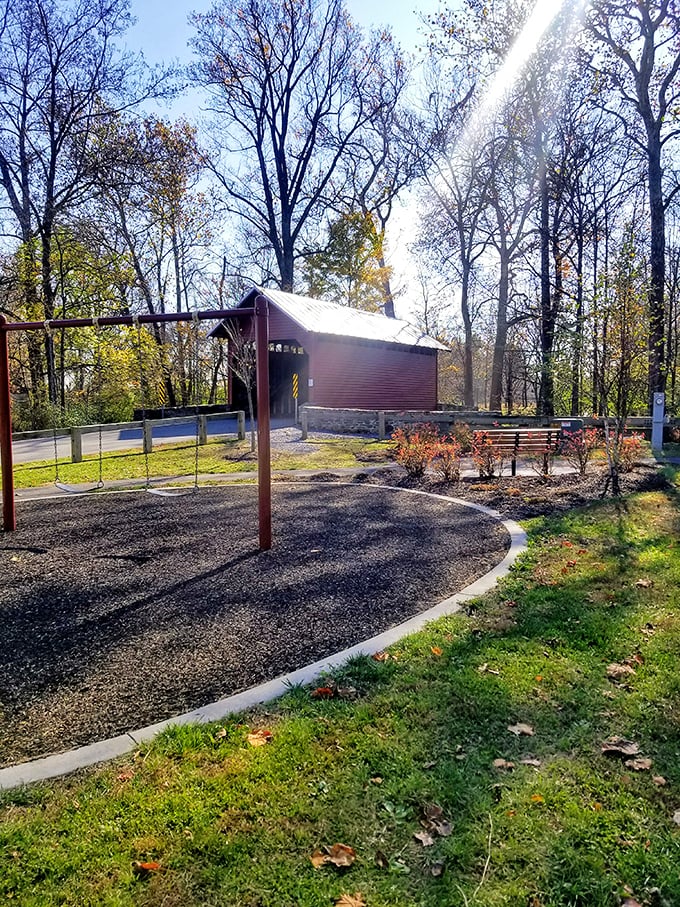 Sunlight streams through the wooden slats, creating a light show that no Broadway designer could choreograph better.