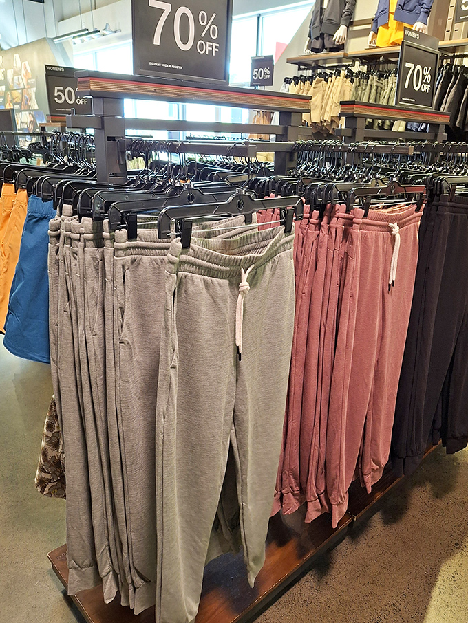 The sweatpants rainbow&mdash;where comfort meets style at 70% off. The perfect place to embrace the "athleisure" lifestyle without the luxury price tag.