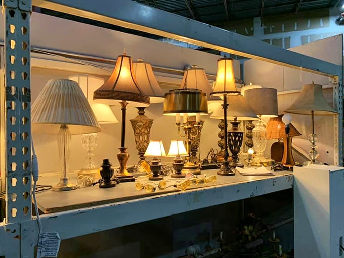 Illumination paradise! These vintage table lamps aren't just lighting fixtures&mdash;they're conversation starters waiting to brighten your living room's darkest corner.