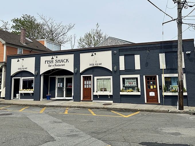 The Fish Shack's no-nonsense exterior tells you everything: we're here for seafood, not architectural awards.