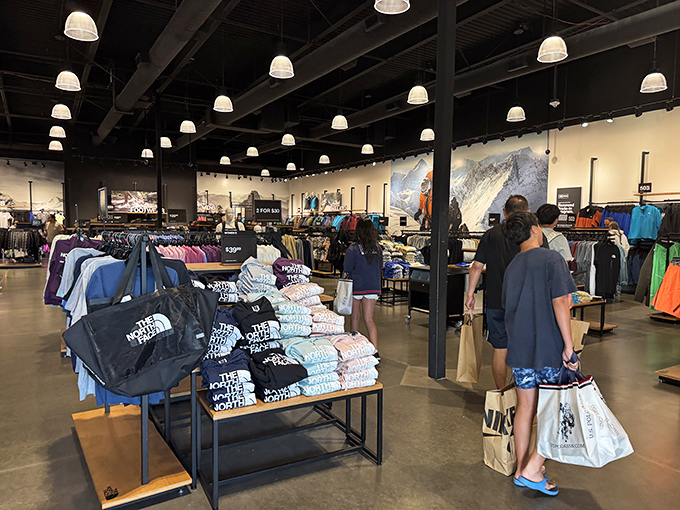 The North Face outlet offers adventure gear for less, proving you don't need mountain-sized prices to look ready for the great outdoors.