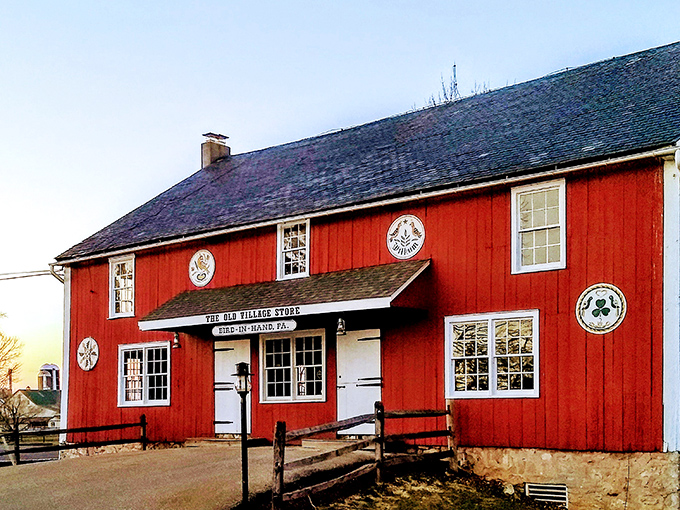 The Old Village Store glows red against the countryside like a Norman Rockwell painting come to life&mdash;minus the Instagram filter.