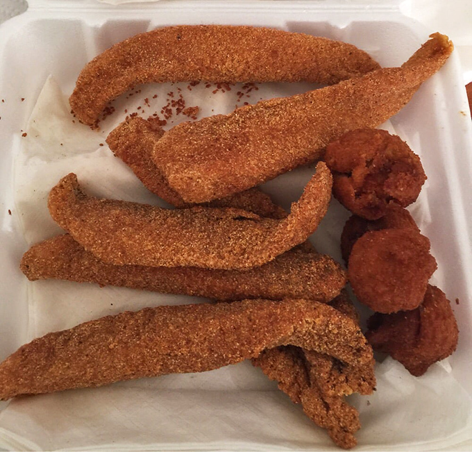 Catfish strips with mashed potatoes and collards &ndash; comfort food that understands exactly what your soul needs today.