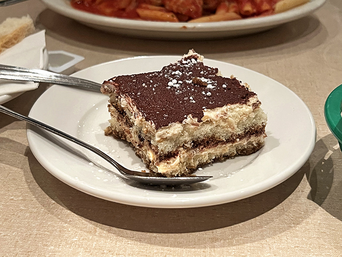 Tiramisu that strikes the perfect balance between coffee, cream, and cocoa. One bite and you'll understand why the Italians named it "pick me up."