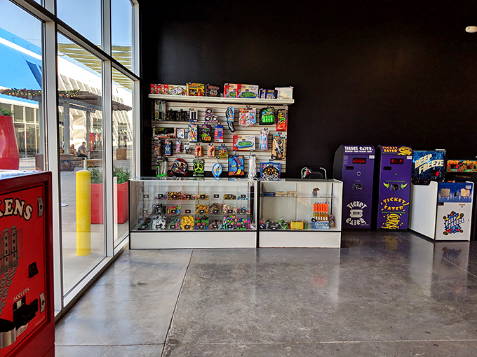 A candy-colored wonderland of childhood delights sits alongside arcade games, proving Gran Plaza understands shopping is more fun when everyone in the family stays entertained.