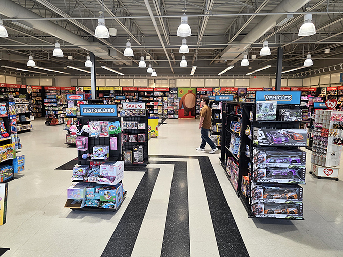 A toy wonderland where kids drag parents and wallets willingly follow. Even adults find themselves mysteriously drawn to those LEGO displays.