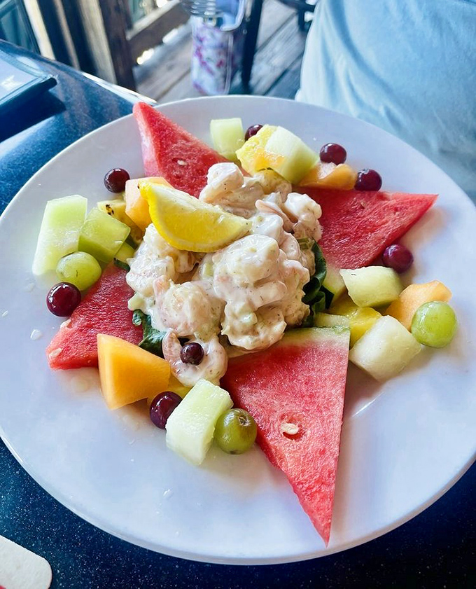 Fresh greens meet oceanic goodness &ndash; because even salad deserves a vacation at the beach.