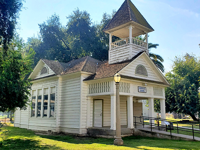 The Tulare County Museum's charming schoolhouse preserves educational history, where visitors can almost hear the ghostly ring of the bell.