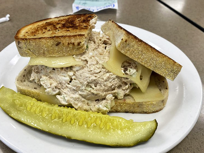Even the tuna sandwich gets the royal treatment, proving Slyman's commitment to excellence extends beyond their beef specialties.
