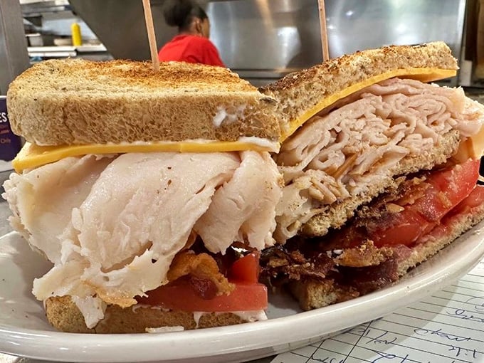 Sandwich architecture at its finest—this triple-decker turkey club demonstrates that Camp Washington knows its way around more than just chili.