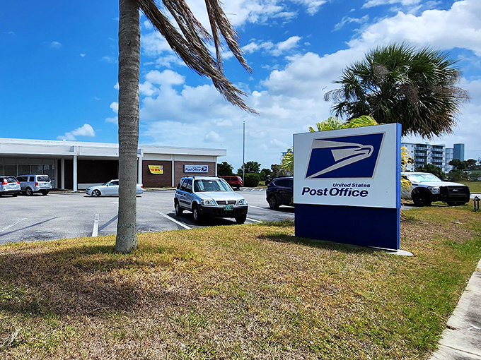 The local post office&mdash;where retirees still collect actual mail and neighbors exchange genuine "good mornings" instead of emojis.