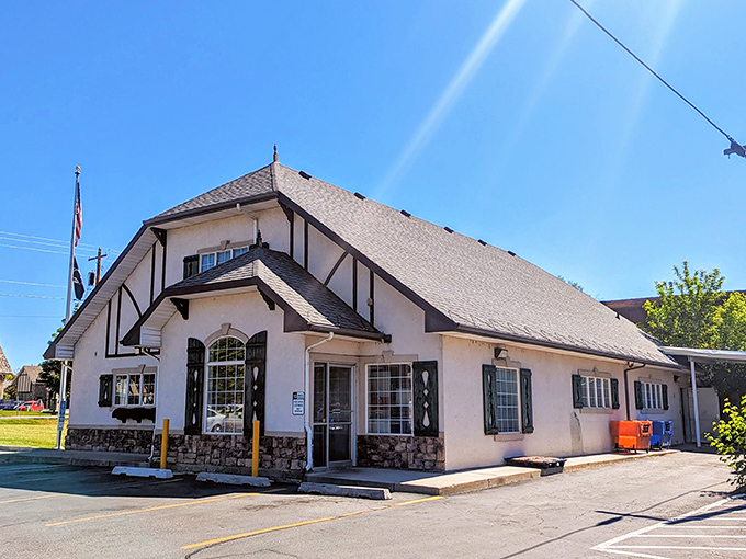 This isn't just a post office; it's Midway's love letter to Swiss architecture, where even junk mail feels a little more special.