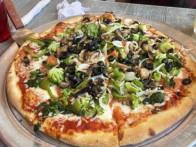 Vegetables have never looked so appealing&mdash;this pizza makes "eating your greens" feel like cheating on your diet while technically following it.