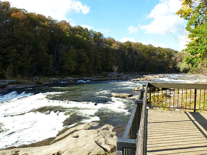From this viewing platform, the rushing waters of Ohiopyle Falls perform their endless symphony&mdash;nature's version of front-row seats.
