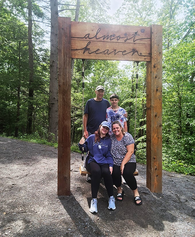 The "Almost Heaven" swing frame isn't just a photo op &ndash; it's where memories are made and social media followers get jealous.