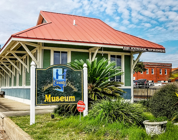 The Heritage Museum's charming green depot houses more fascinating stories than your uncle after his third glass of sweet tea.