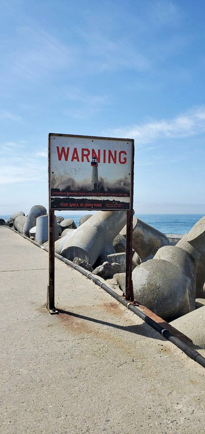 That warning sign isn't kidding around&mdash;Mother Nature's got a powerful right hook when she's in the mood to show off.