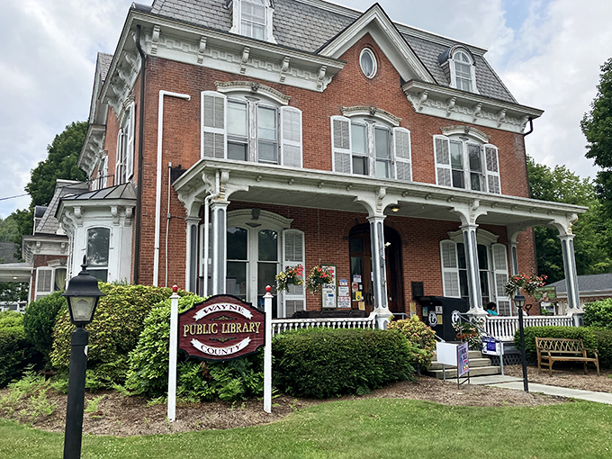 The Wayne County Library occupies a Victorian mansion that makes browsing for books feel like you've been invited to Downton Abbey's reading room.