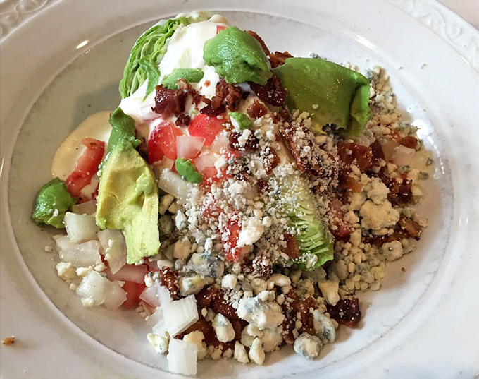 A wedge salad that actually makes vegetables exciting&mdash;blue cheese, bacon, and avocado forming a triumvirate of taste worth celebrating.
