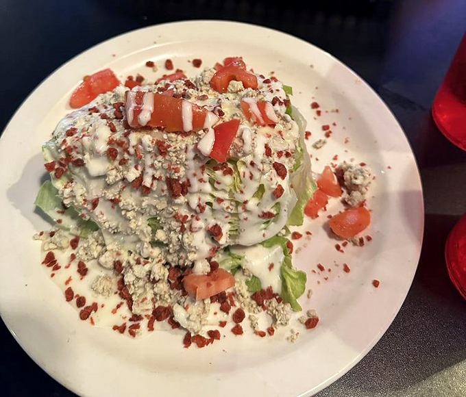 Even the wedge salad gets the royal treatment&mdash;a throne of iceberg crowned with blue cheese crumbles and bacon bits fit for Midwest royalty.