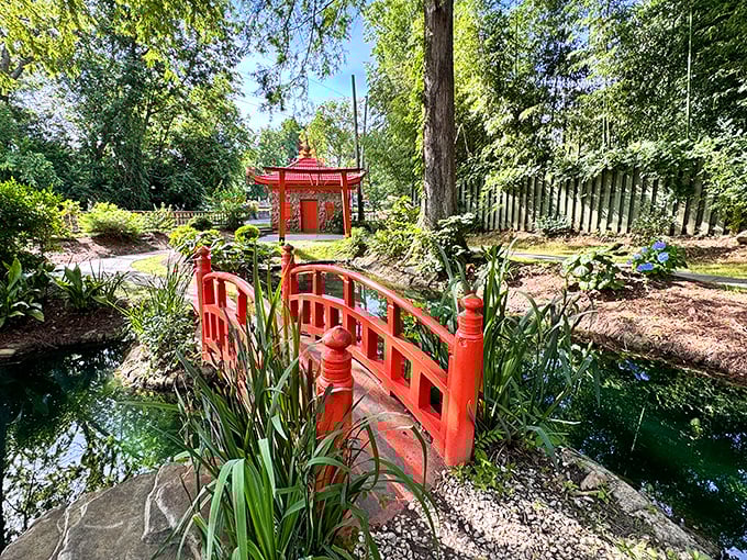 A Japanese garden brings zen to the South, where tranquility meets magnolia-scented breezes perfectly.