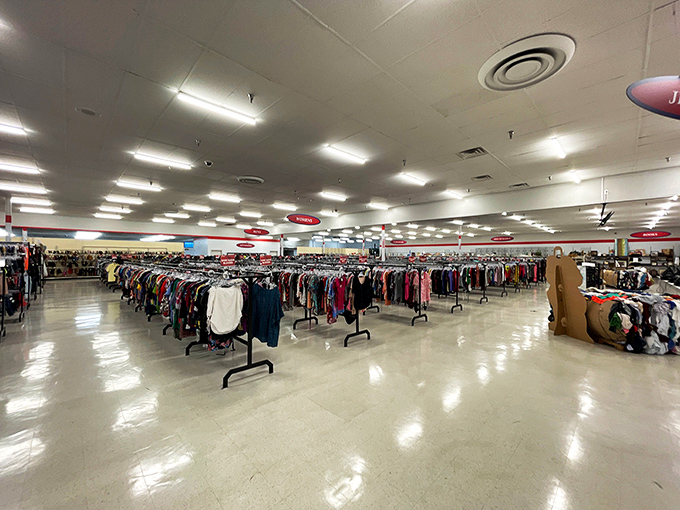 The vastness of the clothing department rivals small department stores, but with prices that make your wallet breathe a sigh of relief.