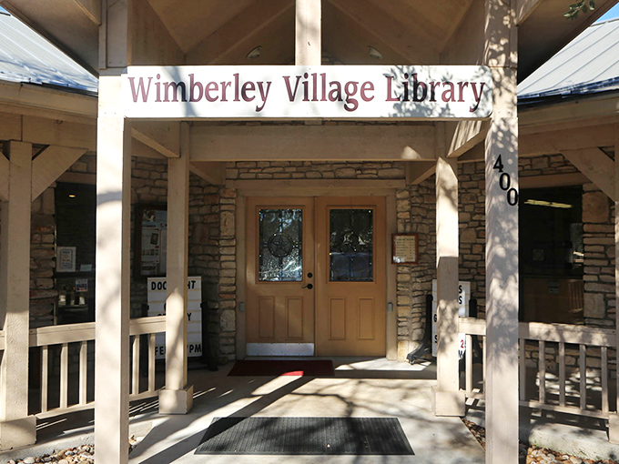 The Wimberley Village Library: where book lovers find sanctuary and the community's soul reveals itself on every shelf.