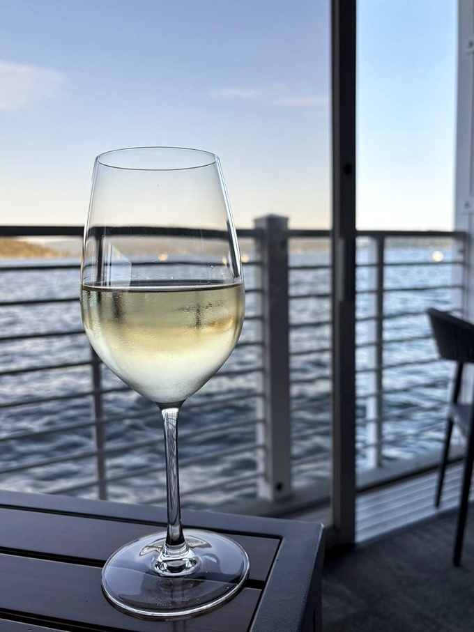 A glass of chilled white wine, a panoramic lake view, and that golden-hour light&mdash;some moments are worth savoring slowly.