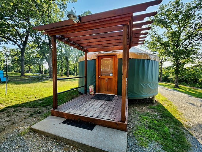 The yurt: where glamping meets architectural ingenuity, offering circular comfort for those who want nature outside but not necessarily in their sleeping bag.