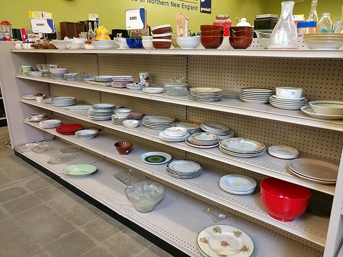 Dish paradise! From everyday plates to "the good china" someone's mother-in-law insisted they keep. One person's downsizing is another's table upgrade.