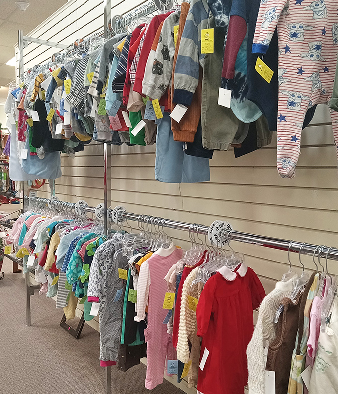 Tiny treasures for tiny humans&mdash;baby clothes with more life left in them than most of us have after our morning coffee.