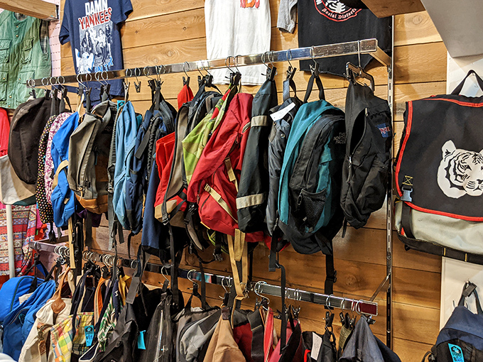 Backpack nostalgia central &ndash; where today's hipsters find yesterday's cool. That tiger bag would have made you the envy of every '90s classroom.