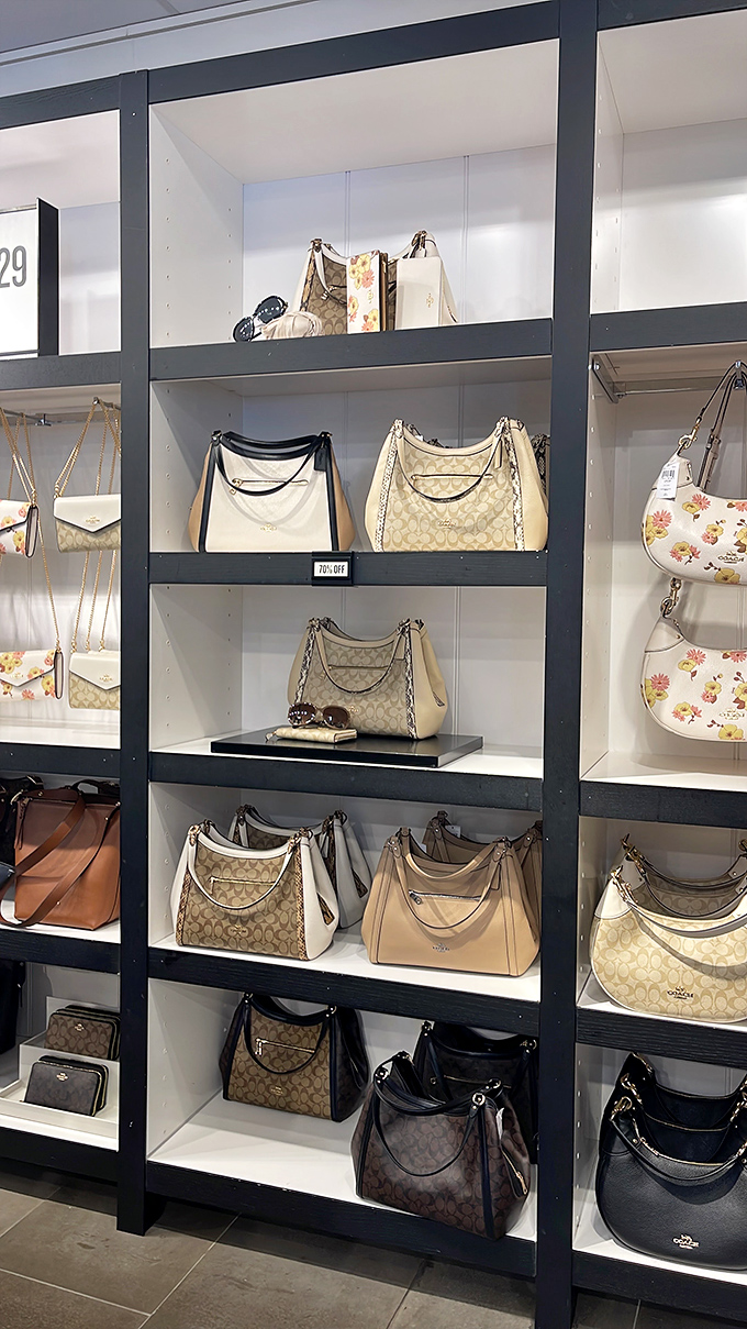 Coach heaven! These aren't just handbags&mdash;they're investment pieces that cost significantly less than therapy and last considerably longer than chocolate.