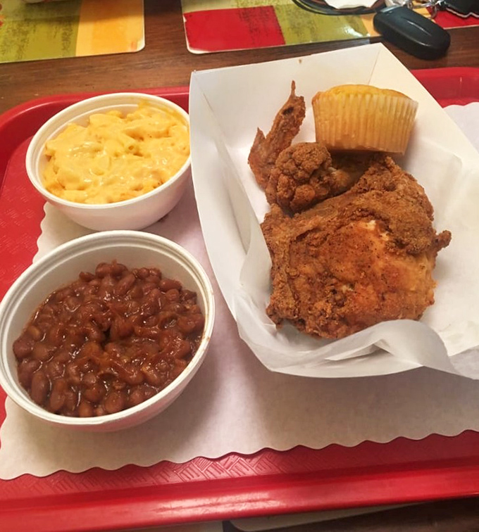 These baked beans have clearly been introduced to brown sugar and slow-cooked until they've developed their own delicious personality.