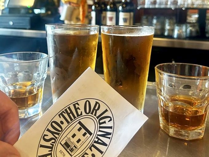 Cold beer and the Original Oyster House logo&mdash;a pairing as perfect as Pittsburgh and bridges. Some traditions just make sense.