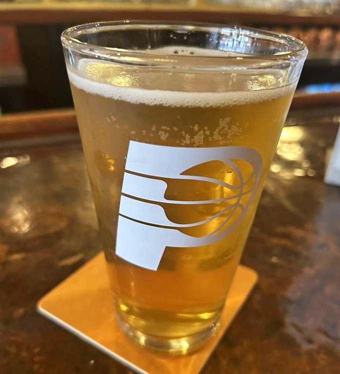 Nothing complements smoked meat quite like a cold local brew &ndash; this golden glass is practically begging to join your barbecue adventure.