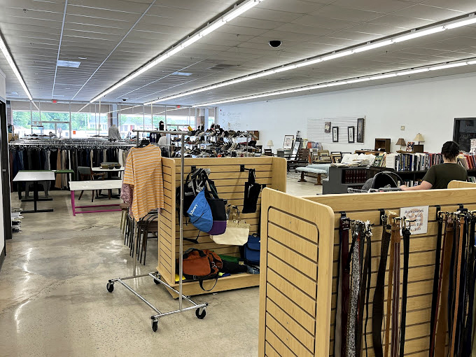 The accessories section: where belts, bags, and fashion statements get their second chance at making a first impression.