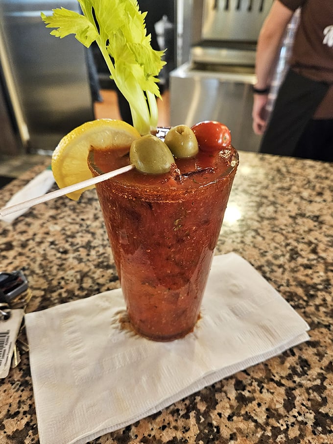 This isn't just a Bloody Mary&mdash;it's a meal in a glass, garnished with enough vegetables to count as your first serving of the day.