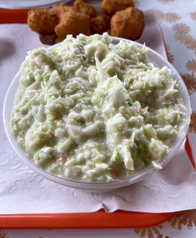 Coleslaw that actually deserves respect&mdash;creamy, crunchy, and clearly made by someone who understands balance is everything in life.