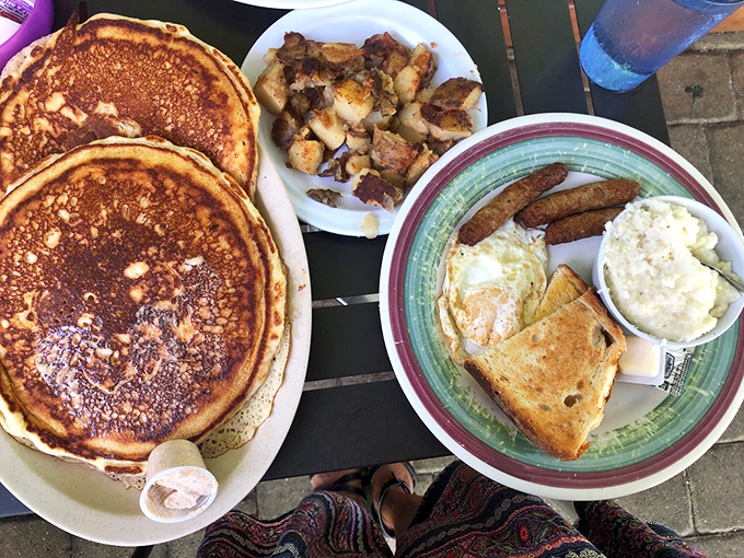 Pancakes the size of frisbees, eggs cooked just right, and home fries that make you question why anyone would ever skip breakfast.