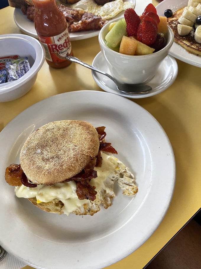 This breakfast sandwich isn't just a meal&mdash;it's morning architecture, carefully constructed to deliver maximum satisfaction with minimum fuss.