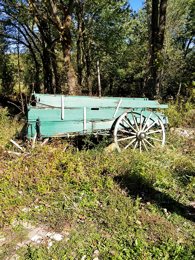 Even the old wagon wheel decoration knows this place values its agricultural roots and rustic charm.
