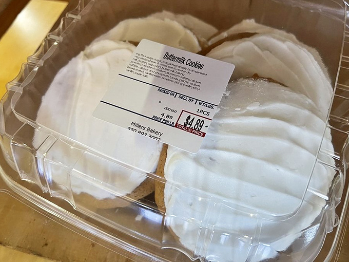 Buttermilk cookies packaged with care &ndash; like edible poker chips in a game where everyone wins. Bet the farm on these beauties.