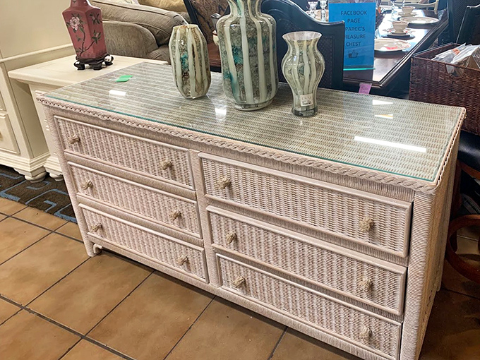 Not just a dresser&mdash;a statement piece saying "Yes, I summer in the Hamptons" without speaking a word. Coastal grandmother aesthetic perfected.