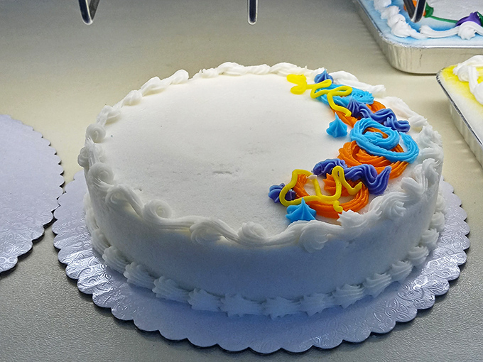 This isn't just a cake; it's someone's celebration waiting to happen, frosted with the promise of happy memories.