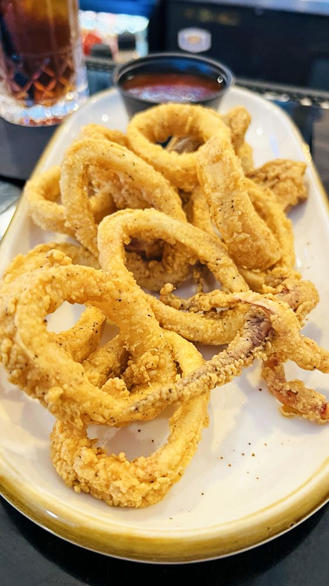Calamari that doesn't require an Olympic-level jaw workout&mdash;tender rings in a crispy coating that would make even squid-skeptics reconsider.