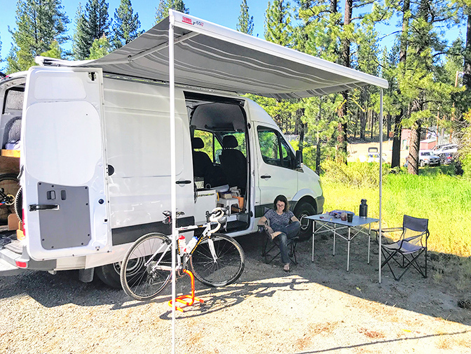 Van life takes on new meaning when your backyard is the Sierra Nevada and your commute is a bike ride through paradise.