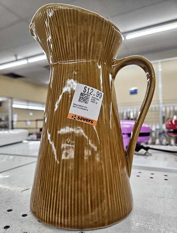This ceramic pitcher didn't match someone's kitchen renovation, but at $12.99, it might be perfect for yours.
